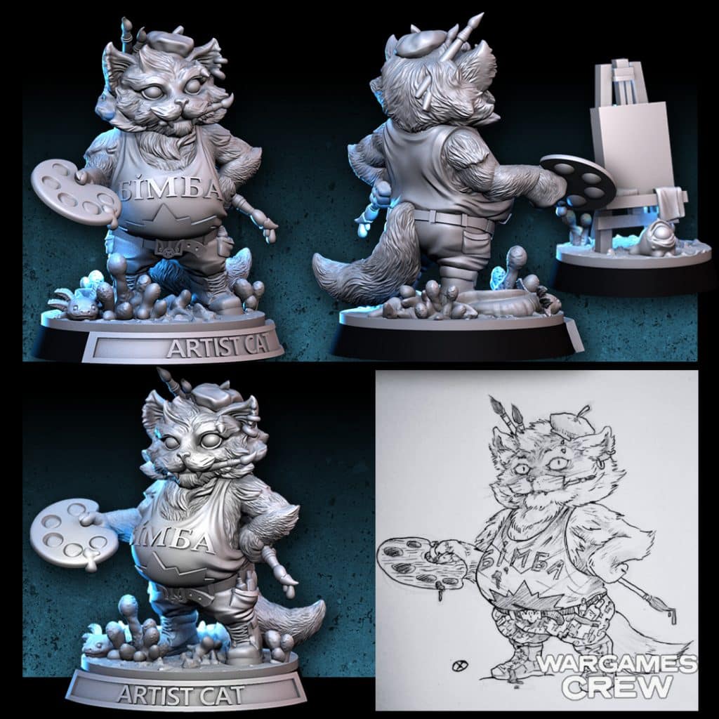 Artist Cat STL - Wargames Crew