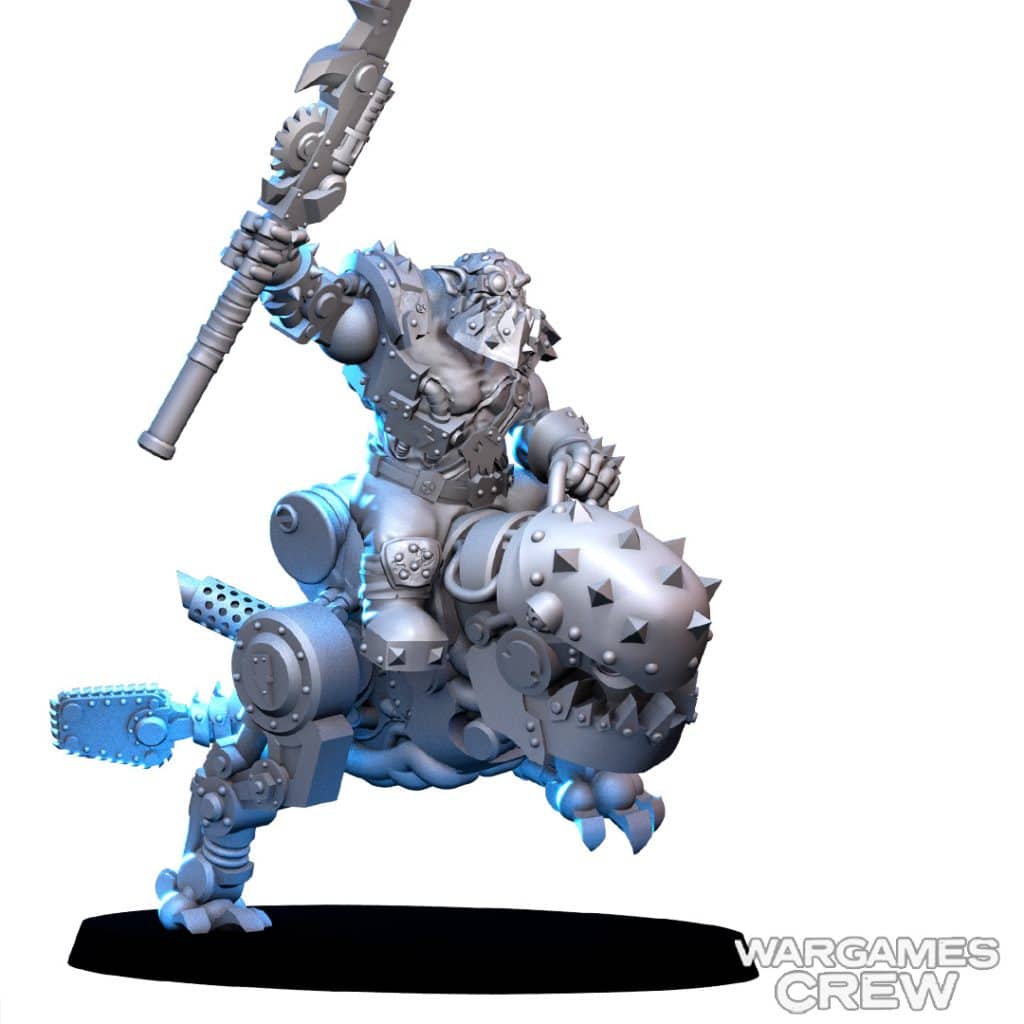 Orck Officer on Metal Smasher - Wargames Crew