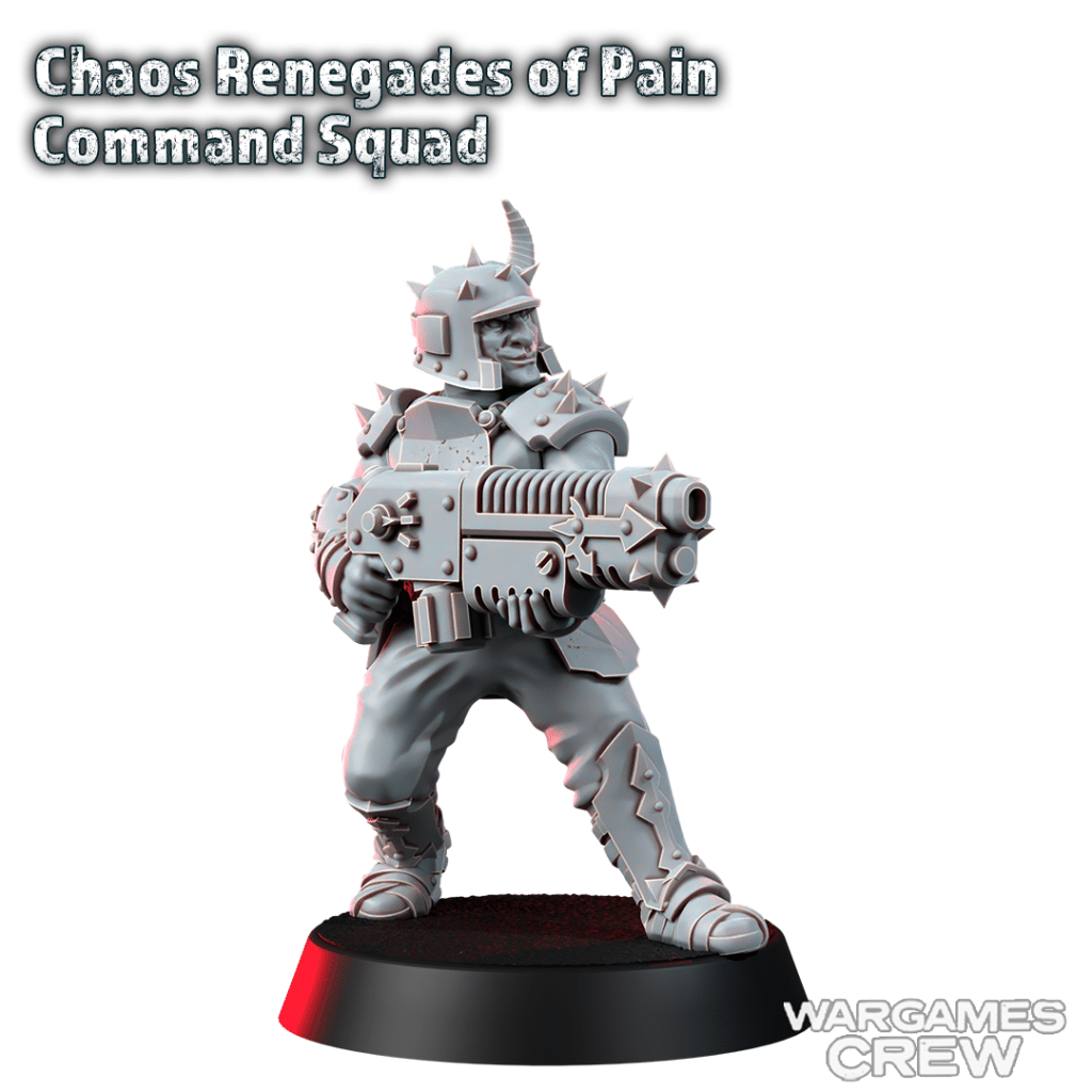 Chaos Renegades of Pain Command Squad - Wargames Crew