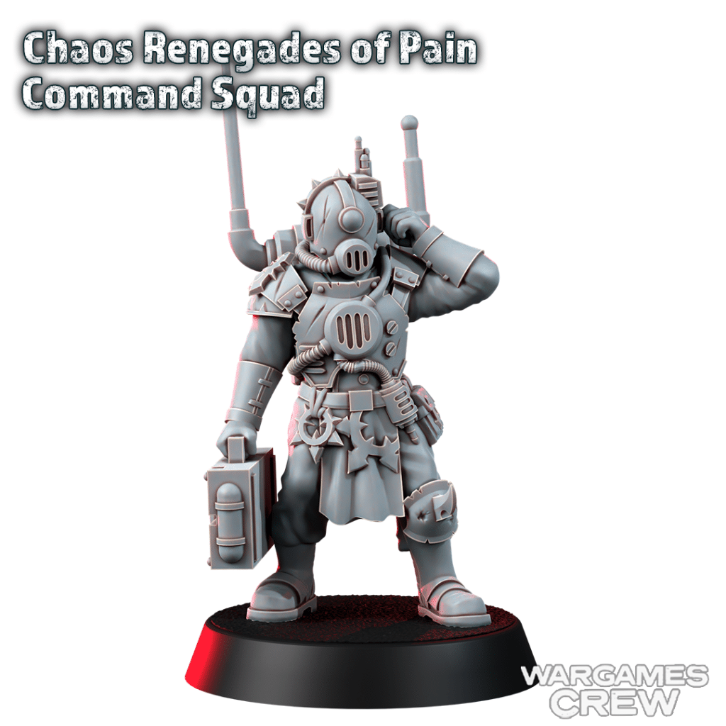 Chaos Renegades of Pain Command Squad - Wargames Crew