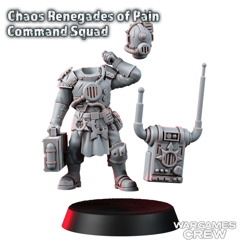 Chaos Renegades of Pain Command Squad - Wargames Crew