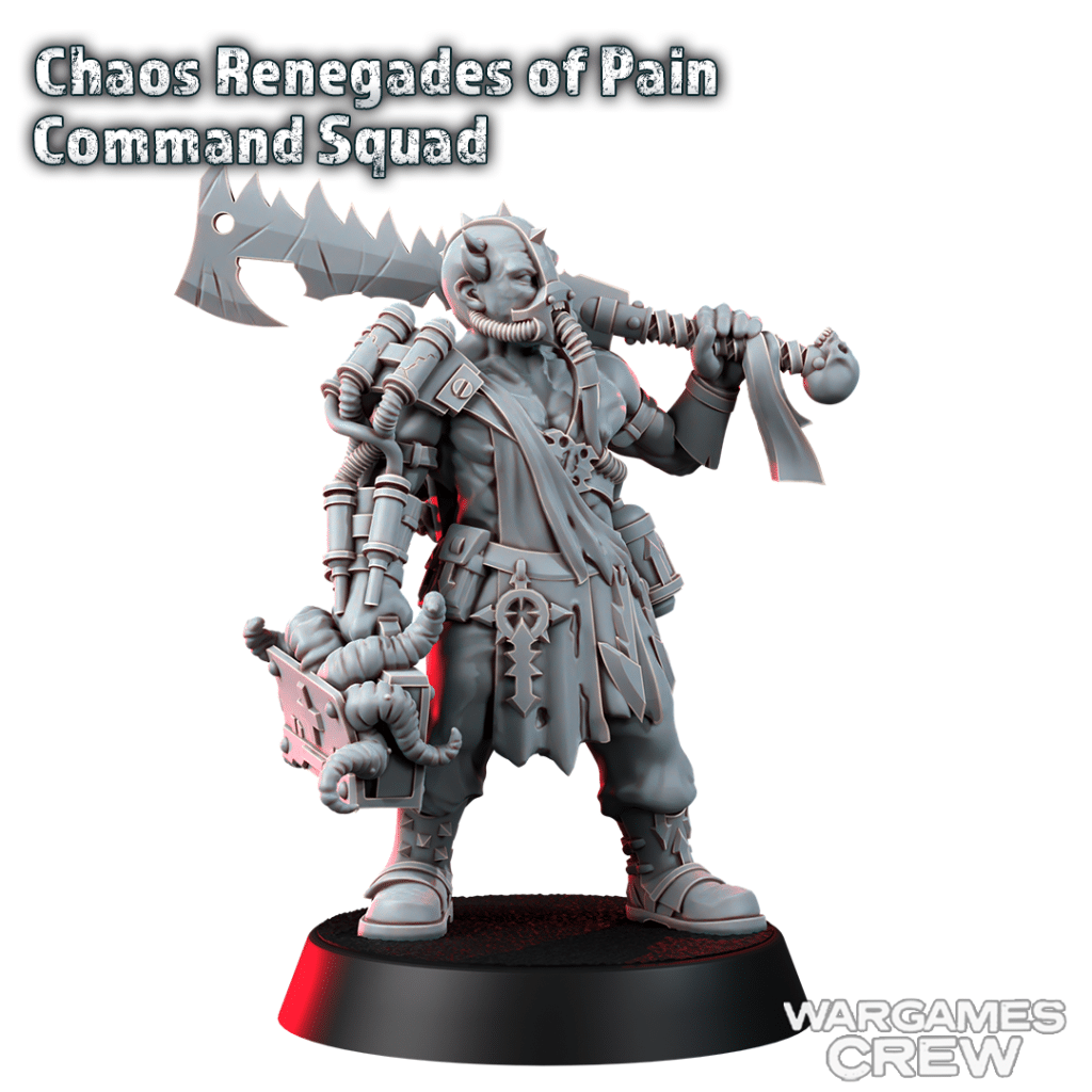 Chaos Renegades of Pain Command Squad - Wargames Crew