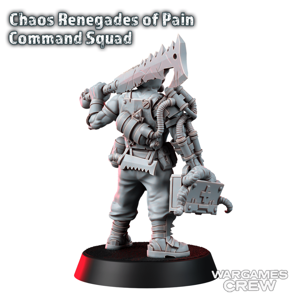 Chaos Renegades of Pain Command Squad - Wargames Crew