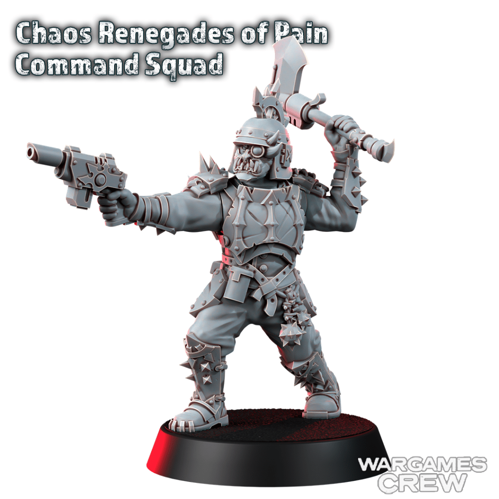 Chaos Renegades of Pain Command Squad - Wargames Crew