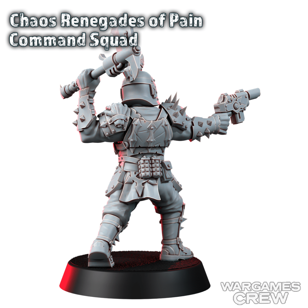 Chaos Renegades of Pain Command Squad - Wargames Crew