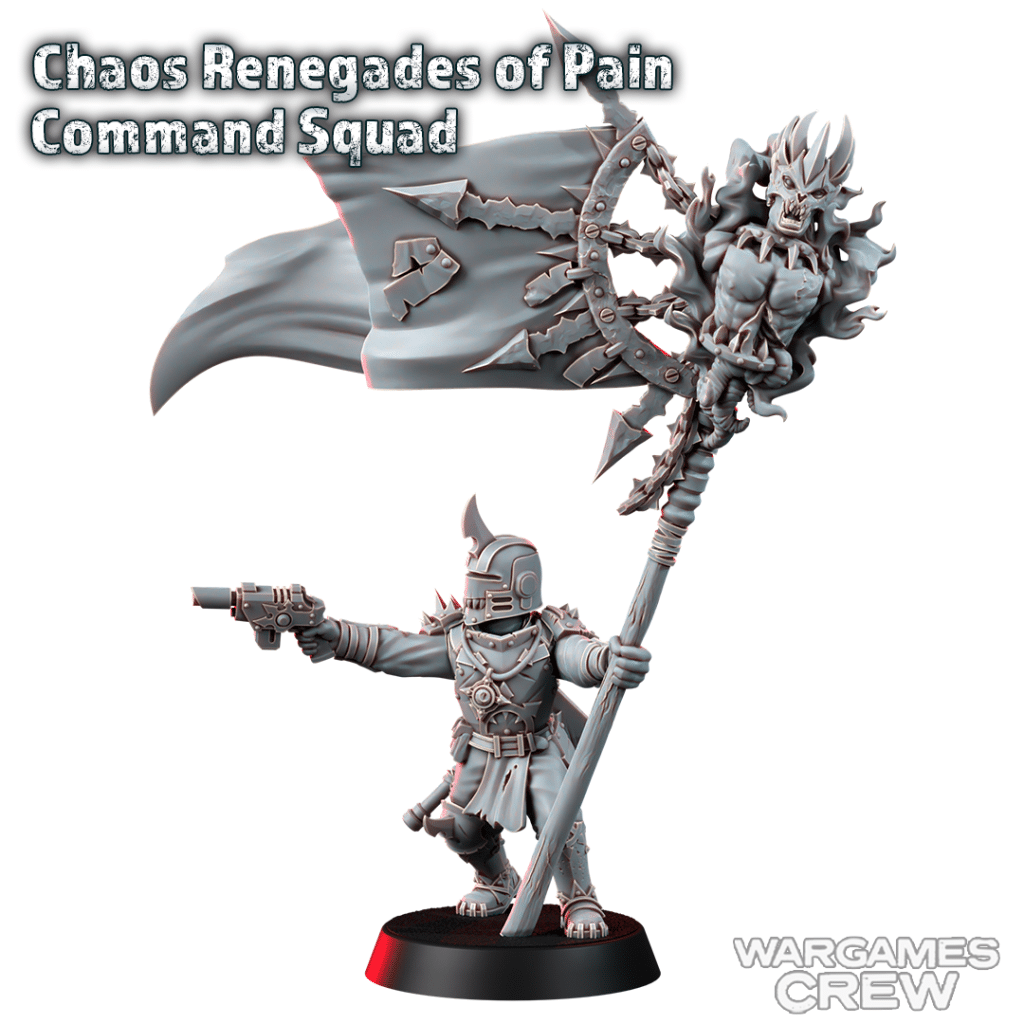 Chaos Renegades of Pain Command Squad - Wargames Crew