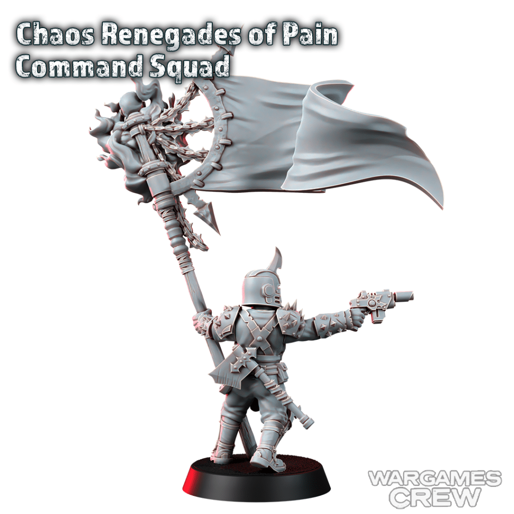 Chaos Renegades of Pain Command Squad - Wargames Crew