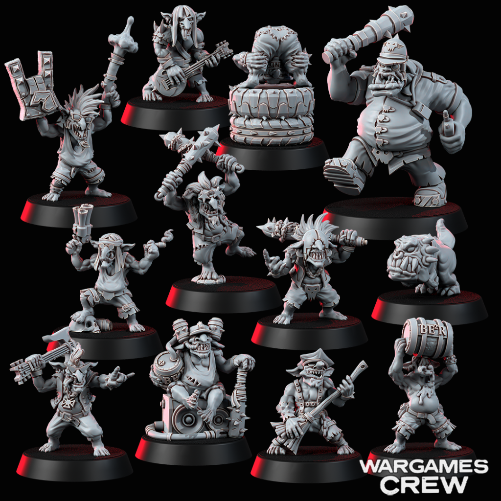 Orck Goblin Rock Fans Horde - Wargames Crew