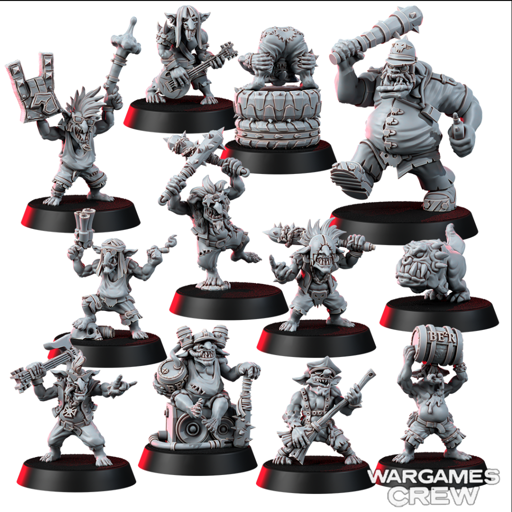 Orck Goblin Rock Fans Horde - Wargames Crew