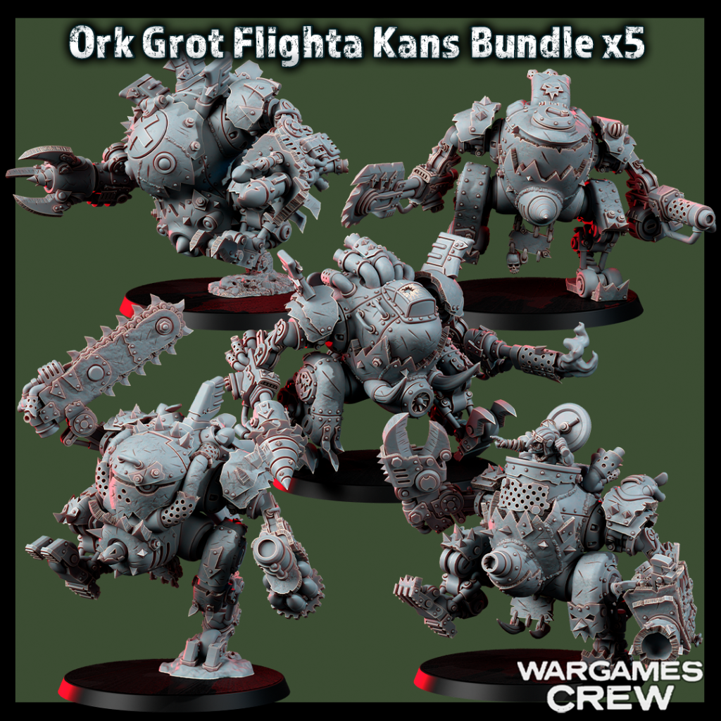 ORK GROT FLIGHTA KANS BUNDLE x5 - Wargames Crew